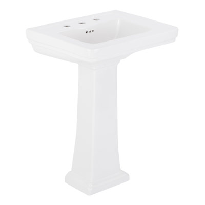 Signature Hardware Key WestPorcelain Pedestal Sink & Reviews | Perigold